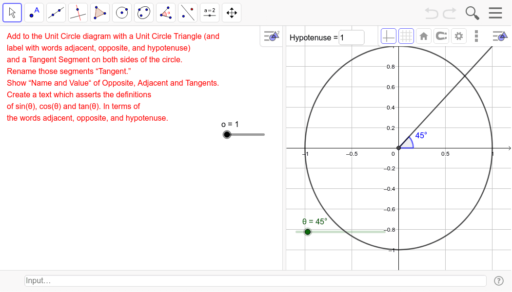Unit Circle 2 – GeoGebra