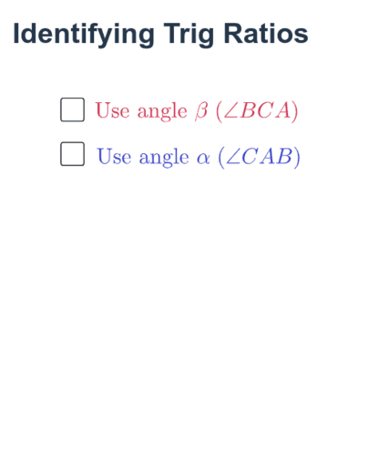 Identifying Trig Ratios – GeoGebra
