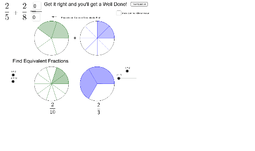 Adding Fraction – GeoGebra