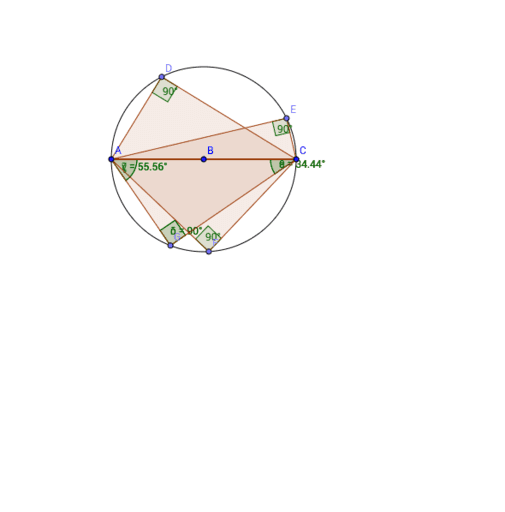 Angle subtended by a diameter – GeoGebra
