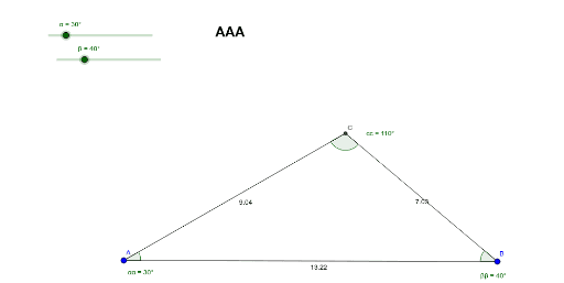 AAA Triangle Investigation – GeoGebra