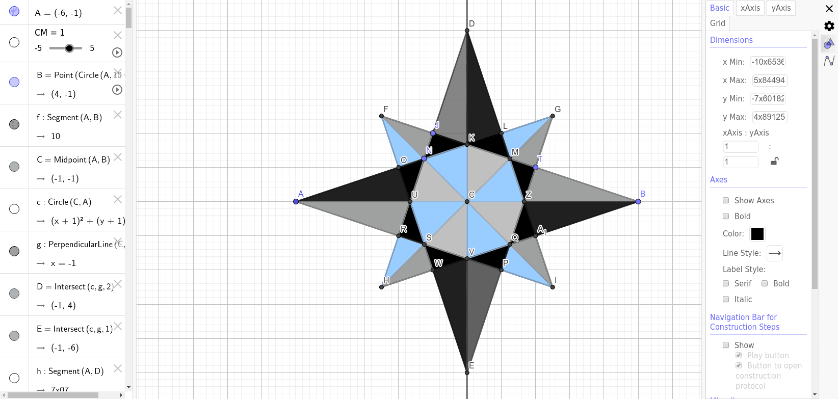 ROSE DES VENTS – GeoGebra