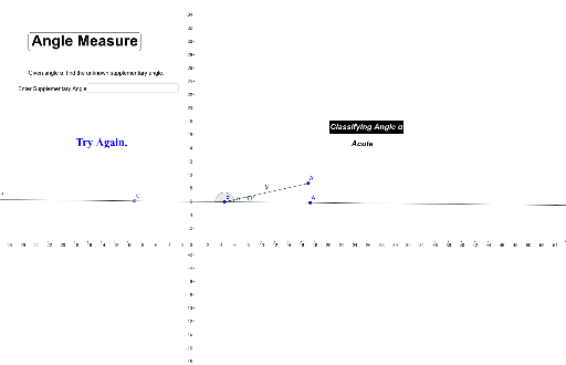 Finding the Unknown Angle Measure – GeoGebra