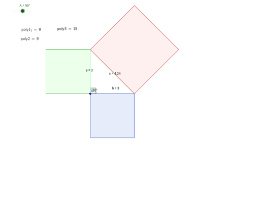 Pythagorean Theorem to Show Triangles Acute, Right or Obtuse – GeoGebra