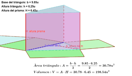 Prisma recto de base triangular – GeoGebra