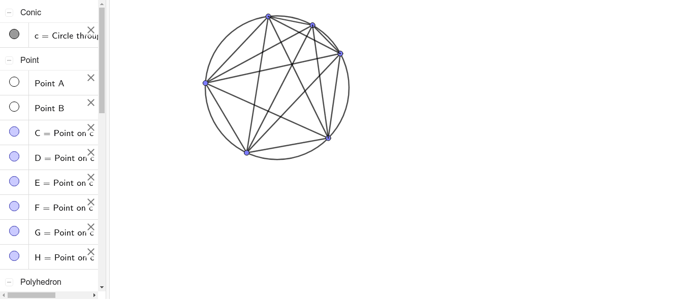 Circle with 6 points – GeoGebra