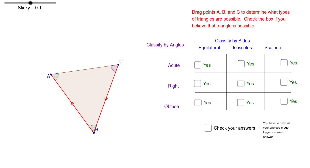 Types of Triangles – GeoGebra