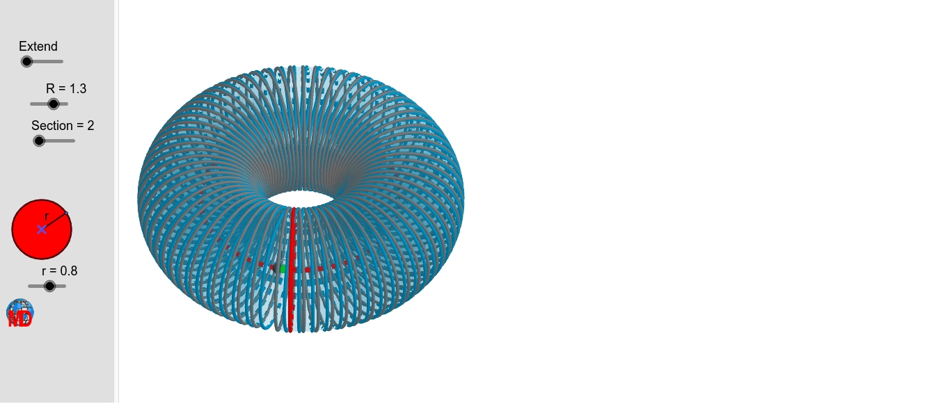 Proof without words : Volume of a torus – GeoGebra