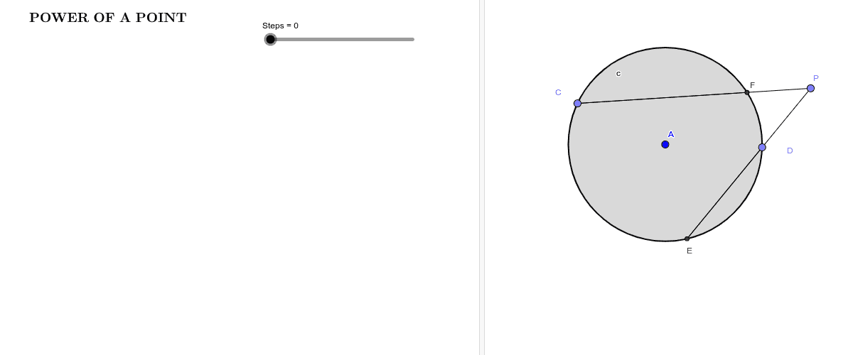 Power of a point – GeoGebra