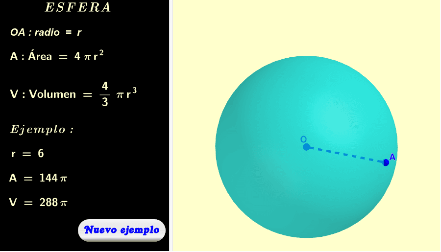 Esfera ( área y volumen ) – GeoGebra