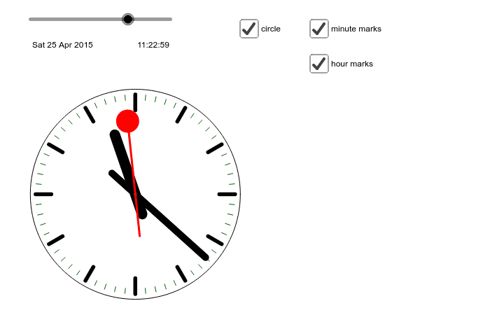 Analog Clock Geogebra
