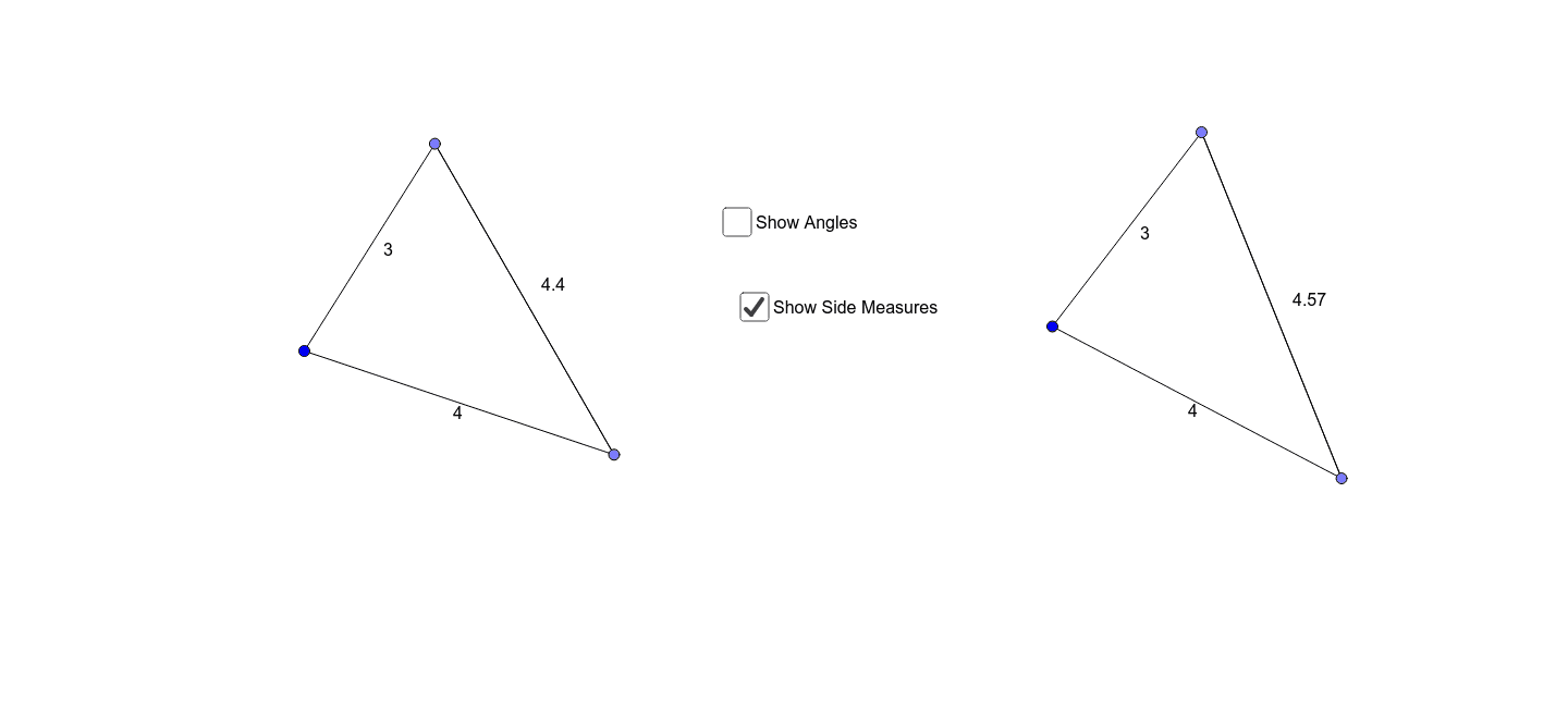 SAS Inequality – GeoGebra
