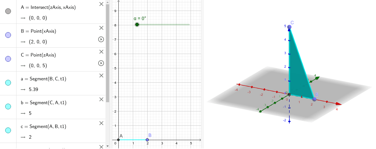 Cono solido di rotazione – GeoGebra