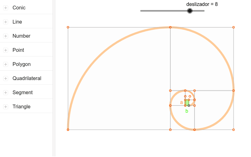 Espiral áurea – GeoGebra