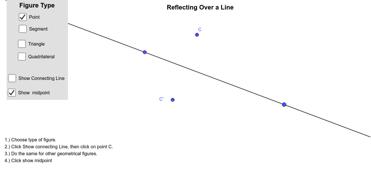 Reflecting Over a Line – GeoGebra