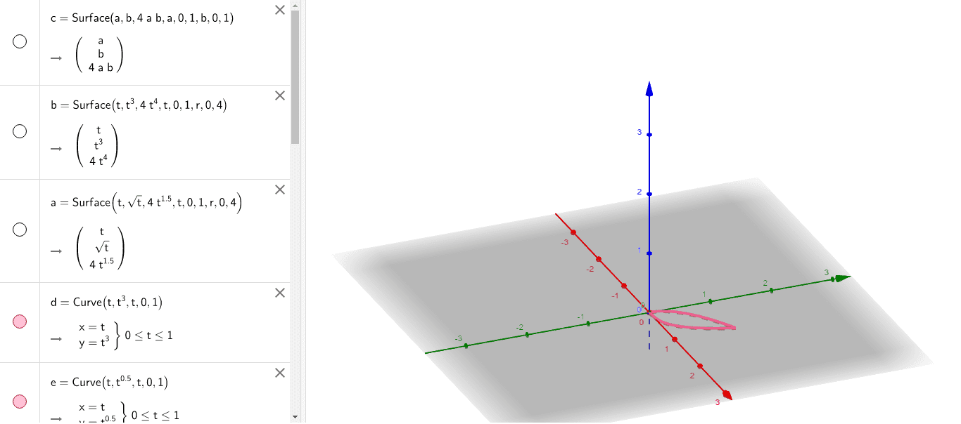 Volume Between 2 Surfaces – GeoGebra