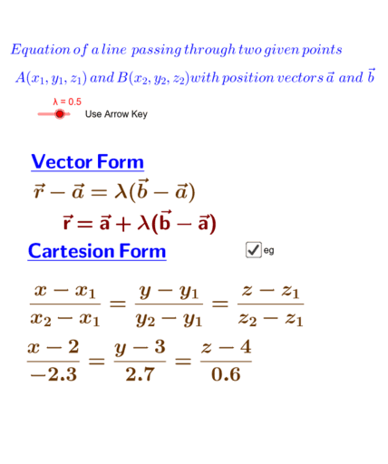 Two point form of a line – GeoGebra