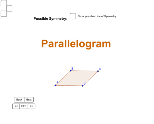 Lines of Symmetry in Quadrilaterals – GeoGebra