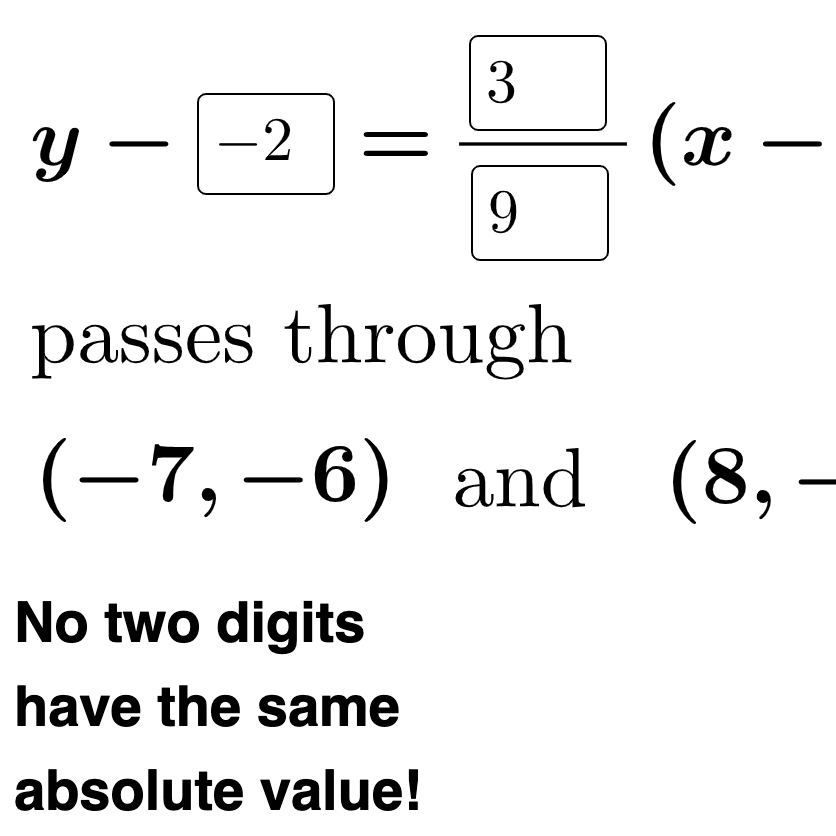 Open Middle: Point-Slope Exercise (2) – GeoGebra