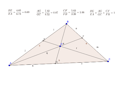 Ceva's Theorem Exploration – GeoGebra