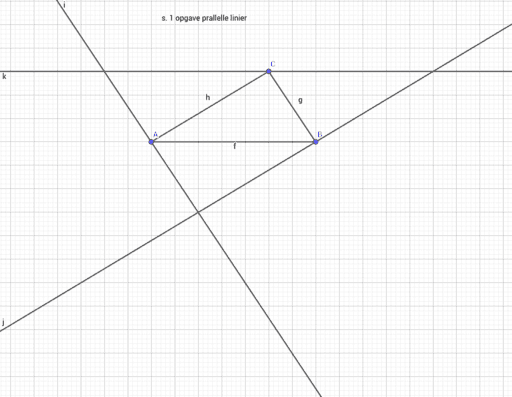 Parallelle linier i geogebra – GeoGebra