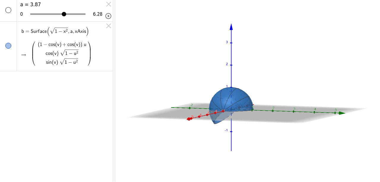 Surface of revolution – GeoGebra