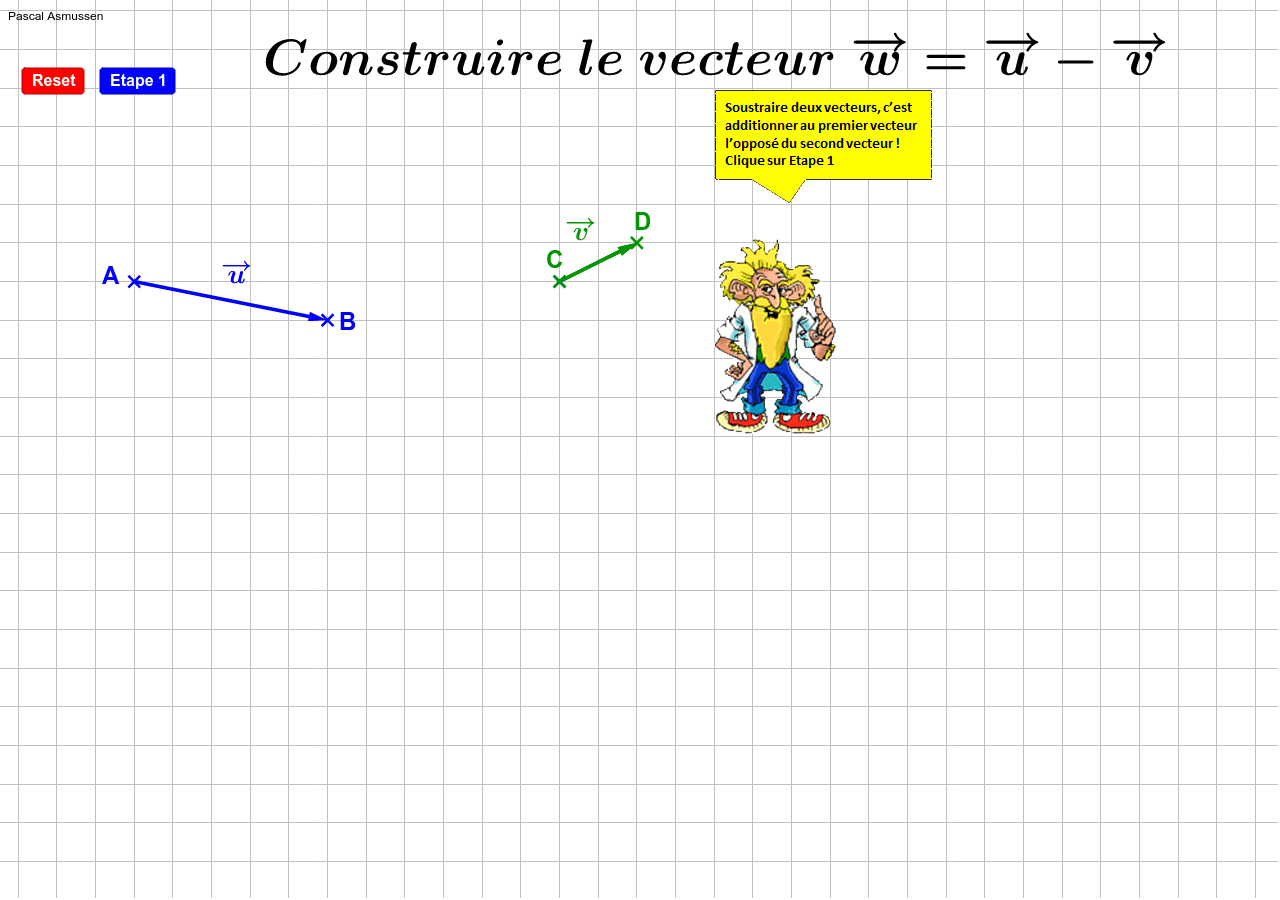 Soustraire deux vecteurs – GeoGebra