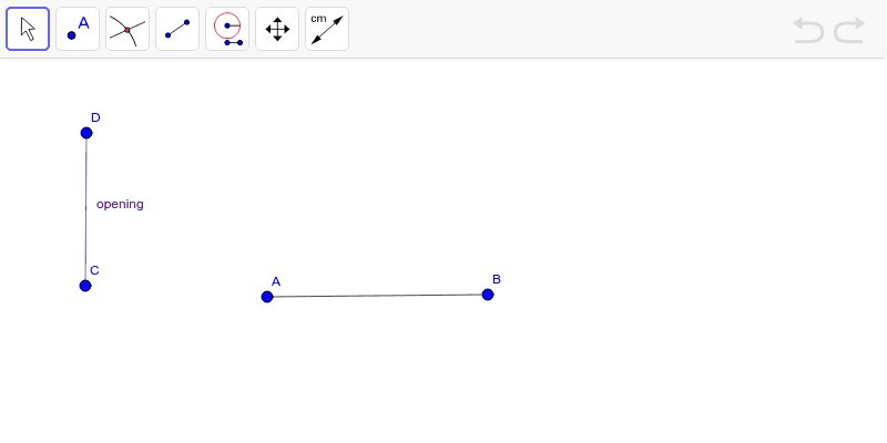 Segments and Midpoint – GeoGebra