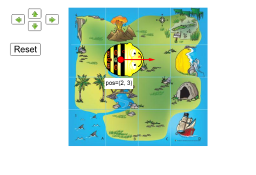 Bee-Bot on Treasure Island – GeoGebra