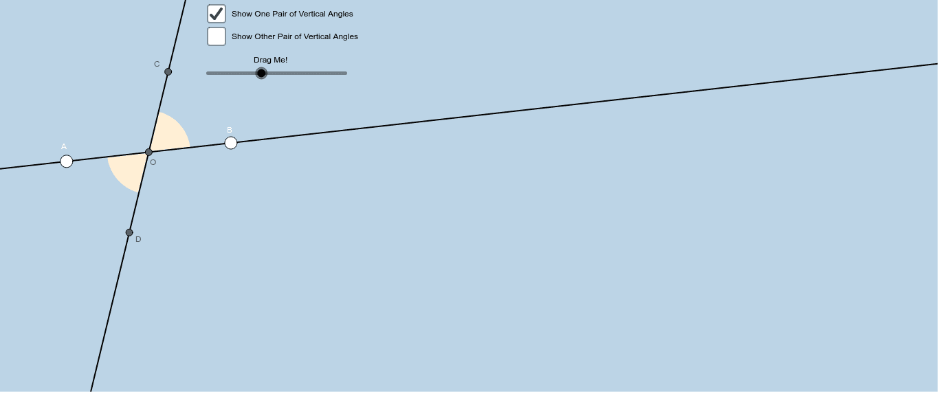 Vertical Angles Exploration (2) – GeoGebra