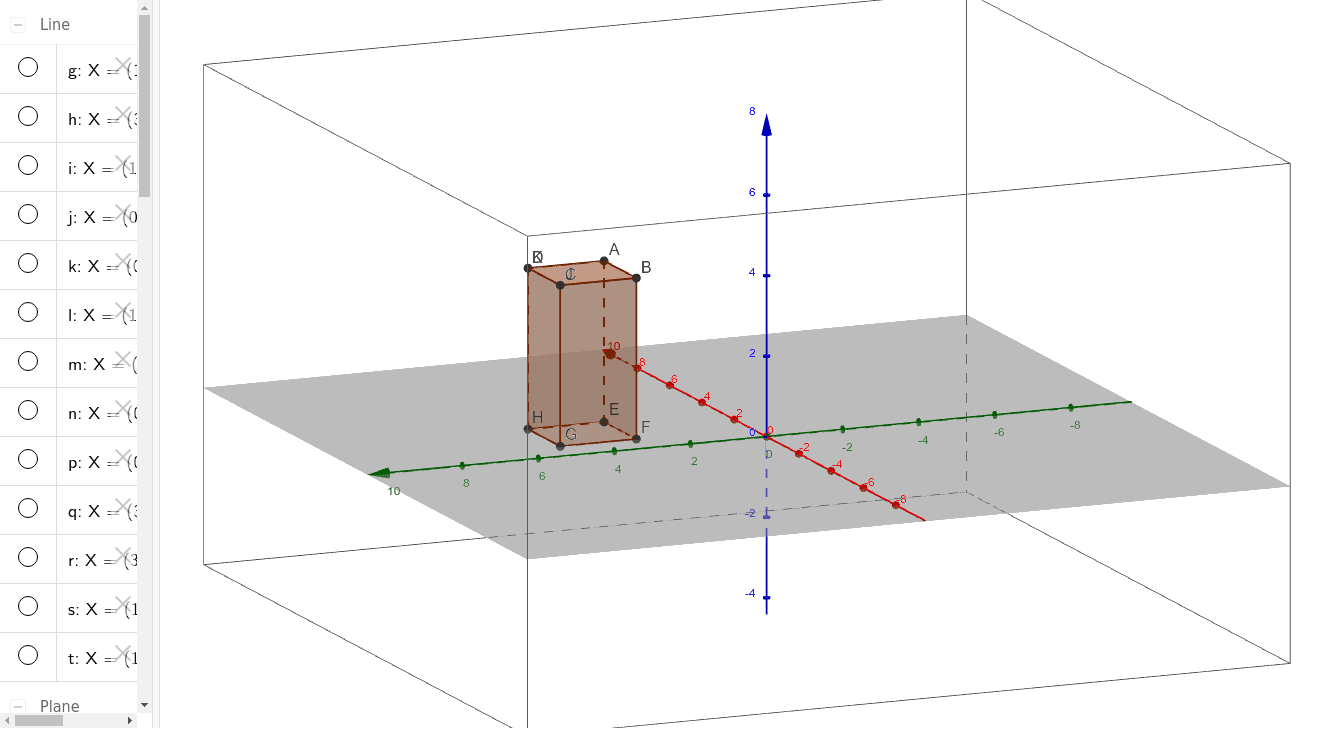 Coordenadas no Espaço - Ex 27 – GeoGebra