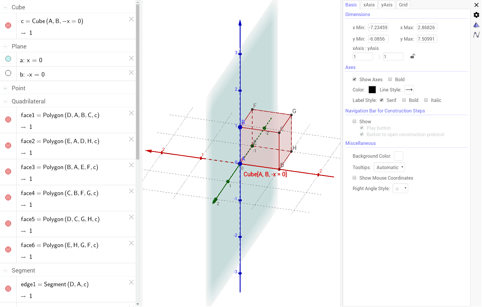 Cube Command – GeoGebra