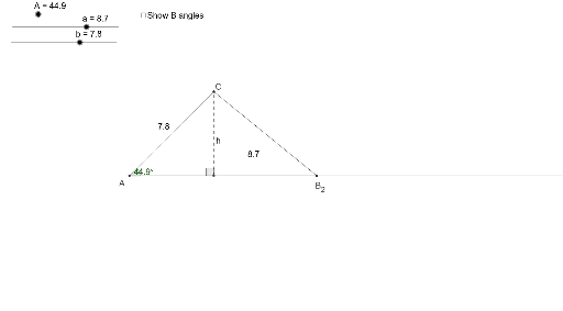 Ambiguous Case of the Law of Sines – GeoGebra