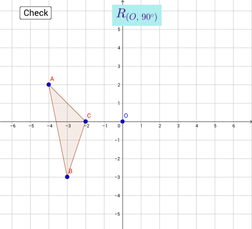 Rotation Origin 90 degrees – GeoGebra
