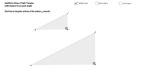 Identifying Sides of Right Triangles – GeoGebra