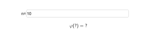 Eulersche Phi Funktion (Euler's Totient Function) – GeoGebra