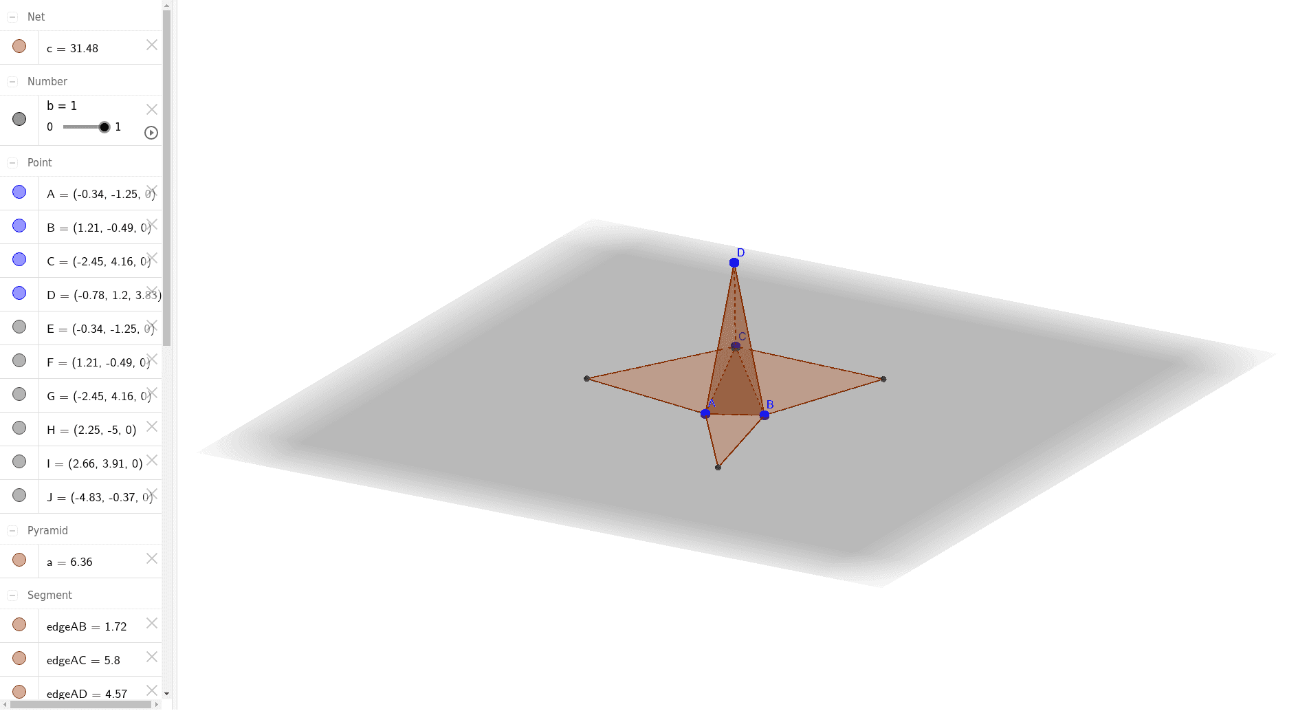 Pyramid net – GeoGebra