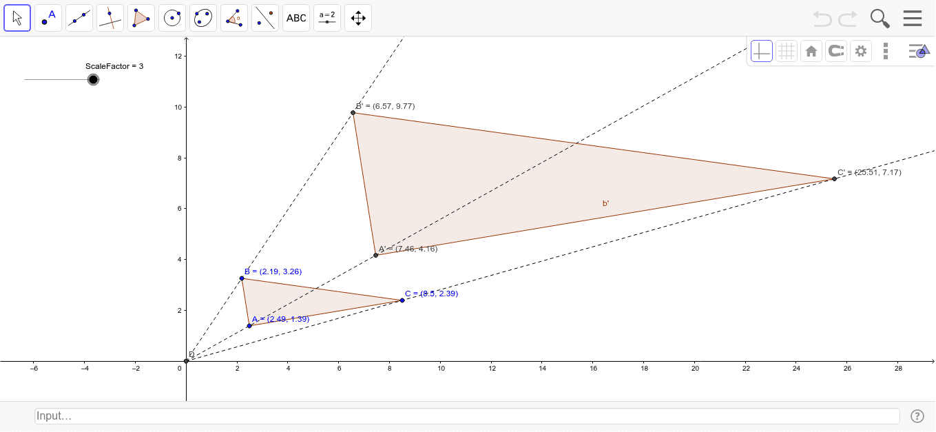 Dilations - Triangle – GeoGebra