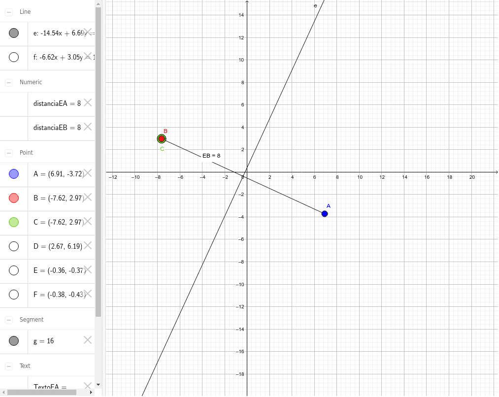 Simetría axial de eje diagonal "e" – GeoGebra