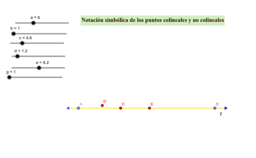 Puntos colineales y no colineales – GeoGebra