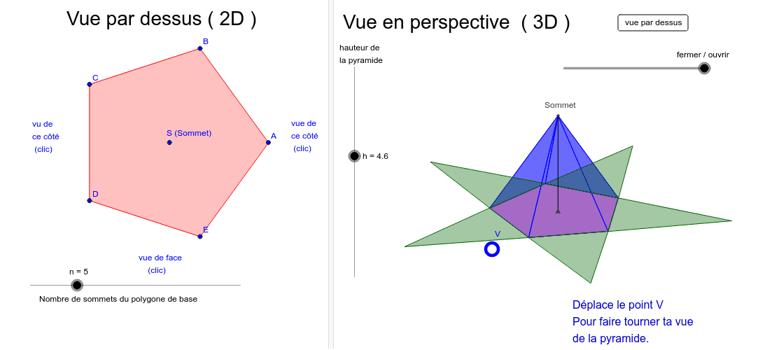 patron de pyramide – GeoGebra
