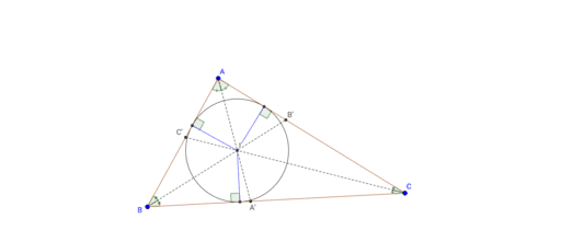 Bisectoare si cerc inscris in triunghi – GeoGebra