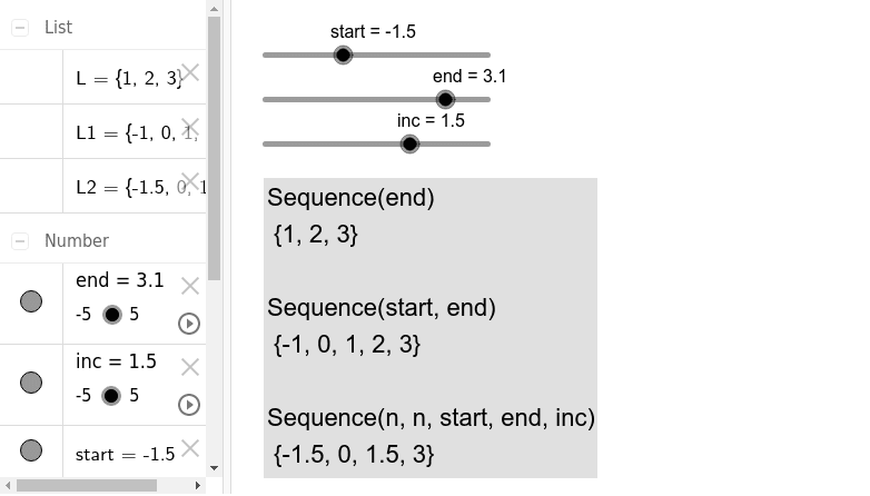 Sequence 3 – GeoGebra