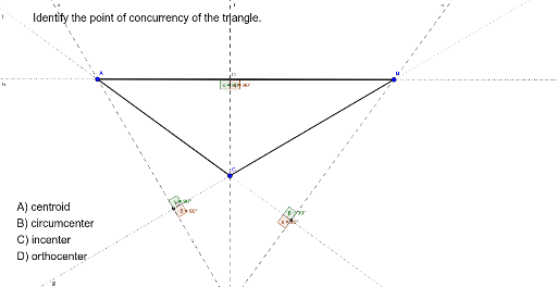 Point of concurrency Q4V1 – GeoGebra