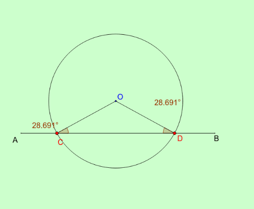 Angle between line AB and radius of circle (5 Jul Update) – GeoGebra