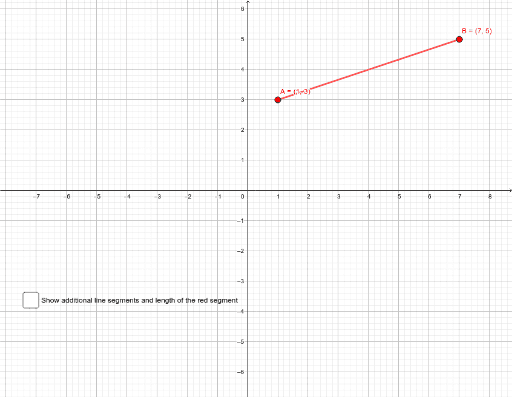 Distance formula: Length of line segment – GeoGebra