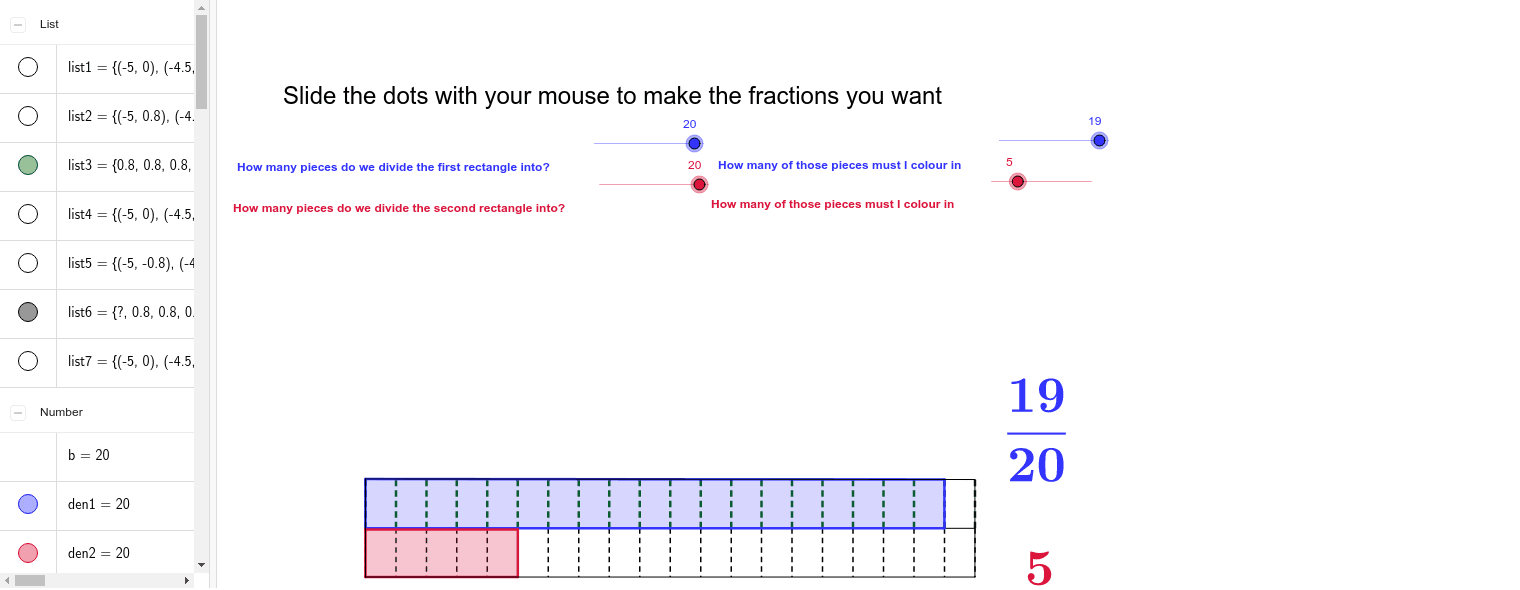 Compare Fractions – GeoGebra