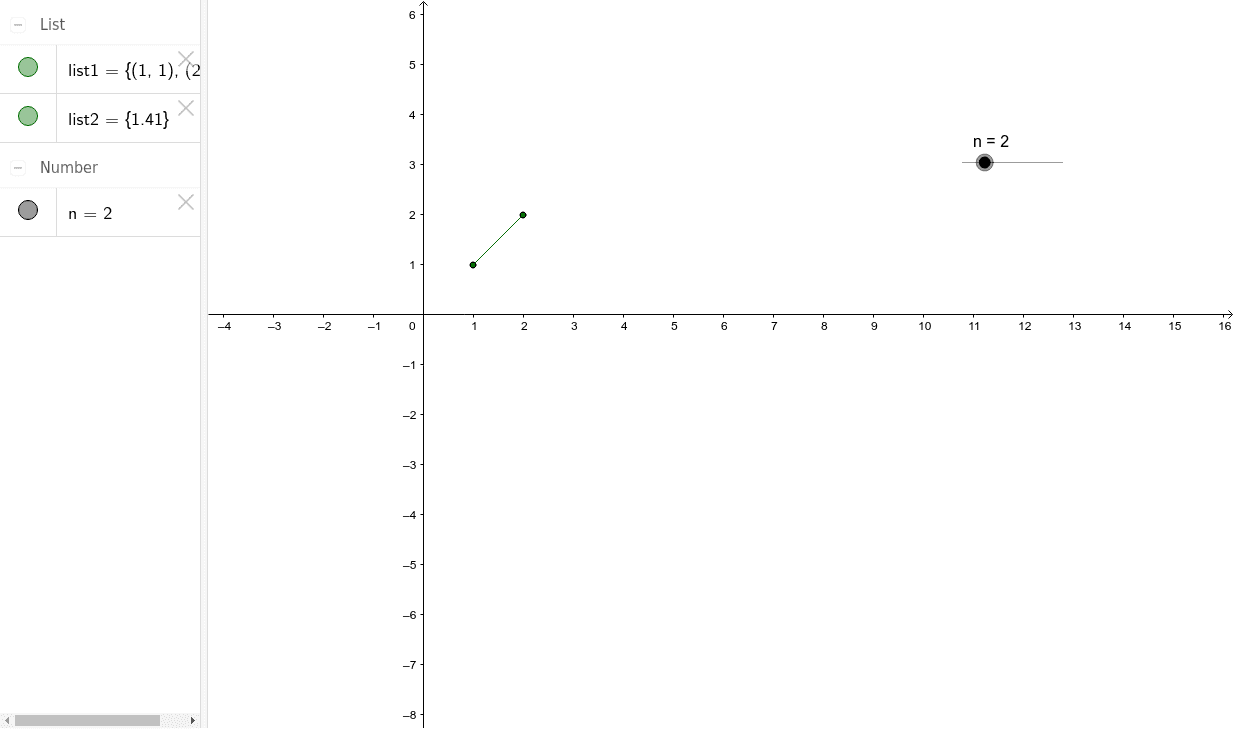Segment et liste – GeoGebra