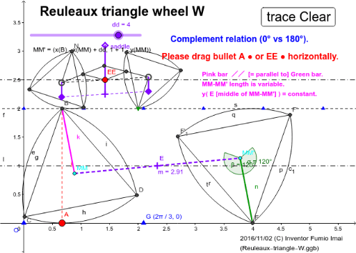 Reuleaux triangle wheel W – GeoGebra