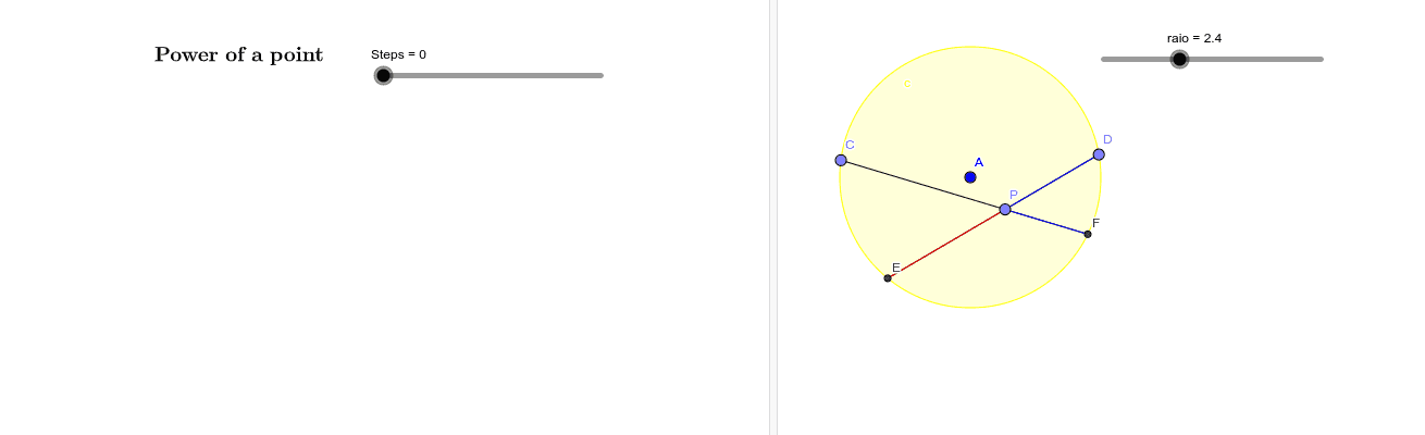 Power of a point – GeoGebra